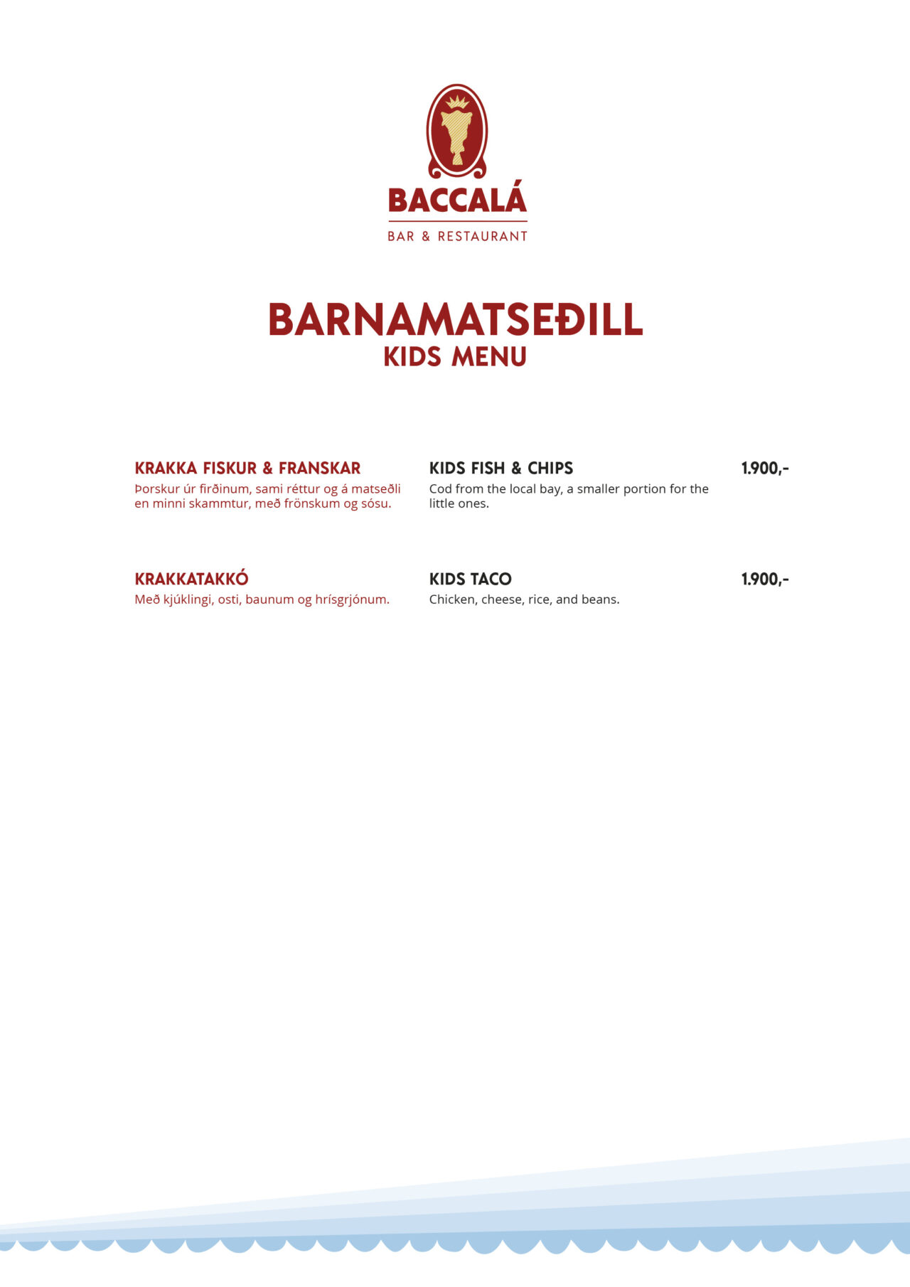 Restaurant - Baccalá bar - Ektafiskur
